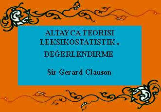 Altayca Teorisi Leksikostatistik Değerlendirme